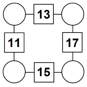 Square Arithmagons - Free Printable Puzzles