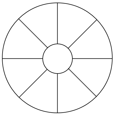 Fruit Word Wheel - Free Printable Puzzles